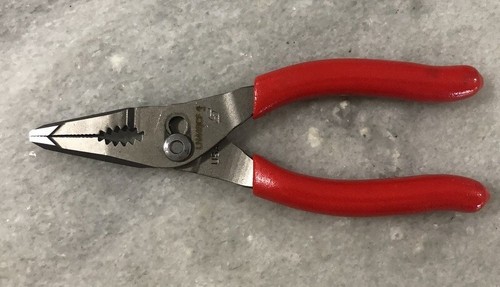 Snap-on Tools RED 5" Soft Grip Mini Long Nose Slip Joint Pliers LN44BCF ...