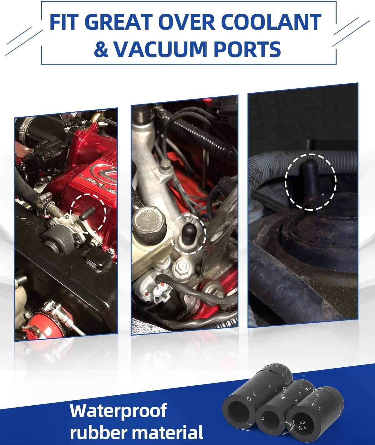 Rubber Vacuum Caps Plug Kit 102 PCS Assorted Vacuum Plugs Hose End Caps ...