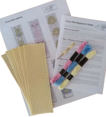 First Cross Stitch Sewing Kit Animal Theme Bookmark Binca Thread Needle ...