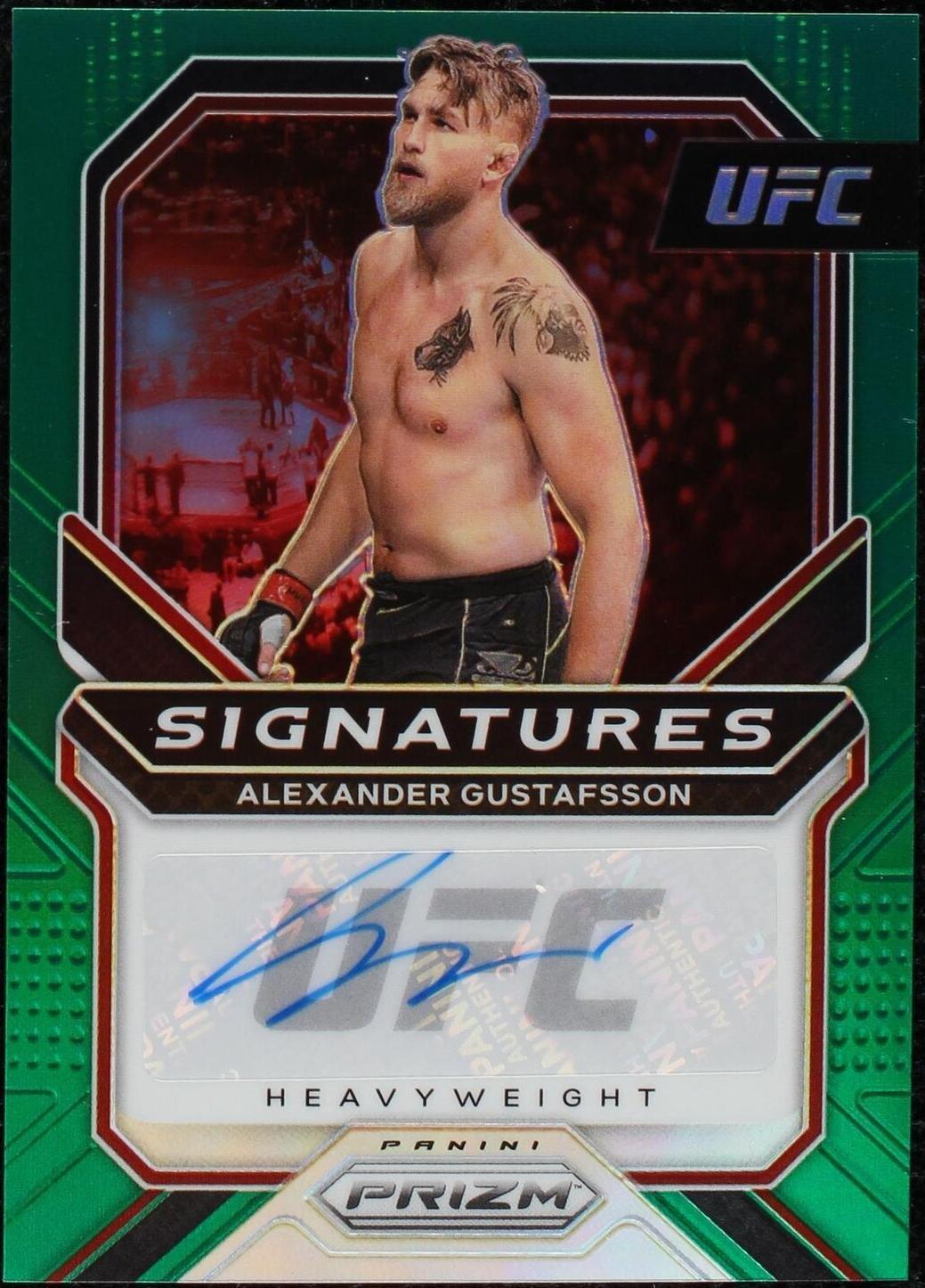 2021 Panini Prizm UFC - Signatures Alexander Gustafsson #SG-AGF Green ...