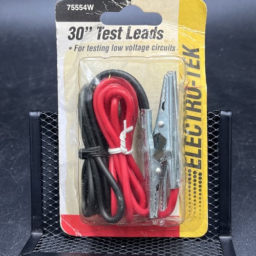 Vintage 30” Electrical Test Leads with Alligator Clips Metal ...