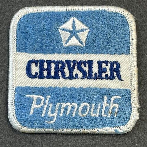 Vintage Chrysler Plymouth Pentastar Logo Uniform Patch Blue On White ...