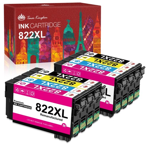8x 822XL T822XL Ink Cartridge For Epson WorkForce Pro WF-3820 WF-4820 ...