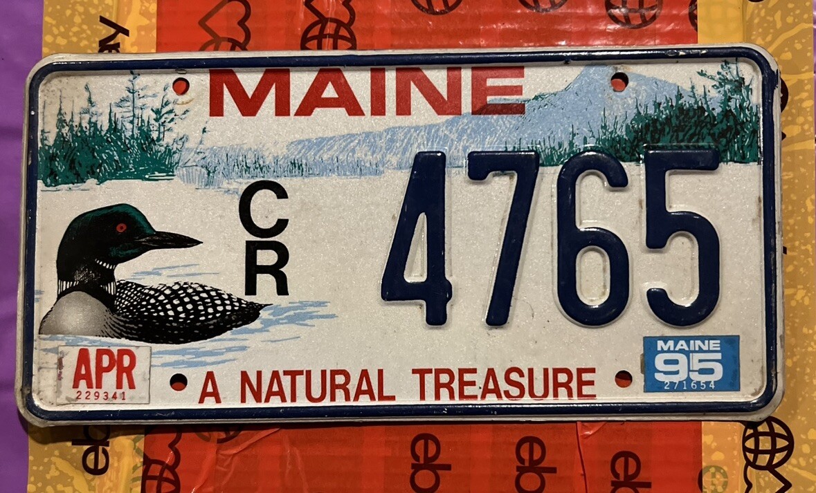 LICENSE PLATES Maine Loon 1985 four digit 4765 | eBay