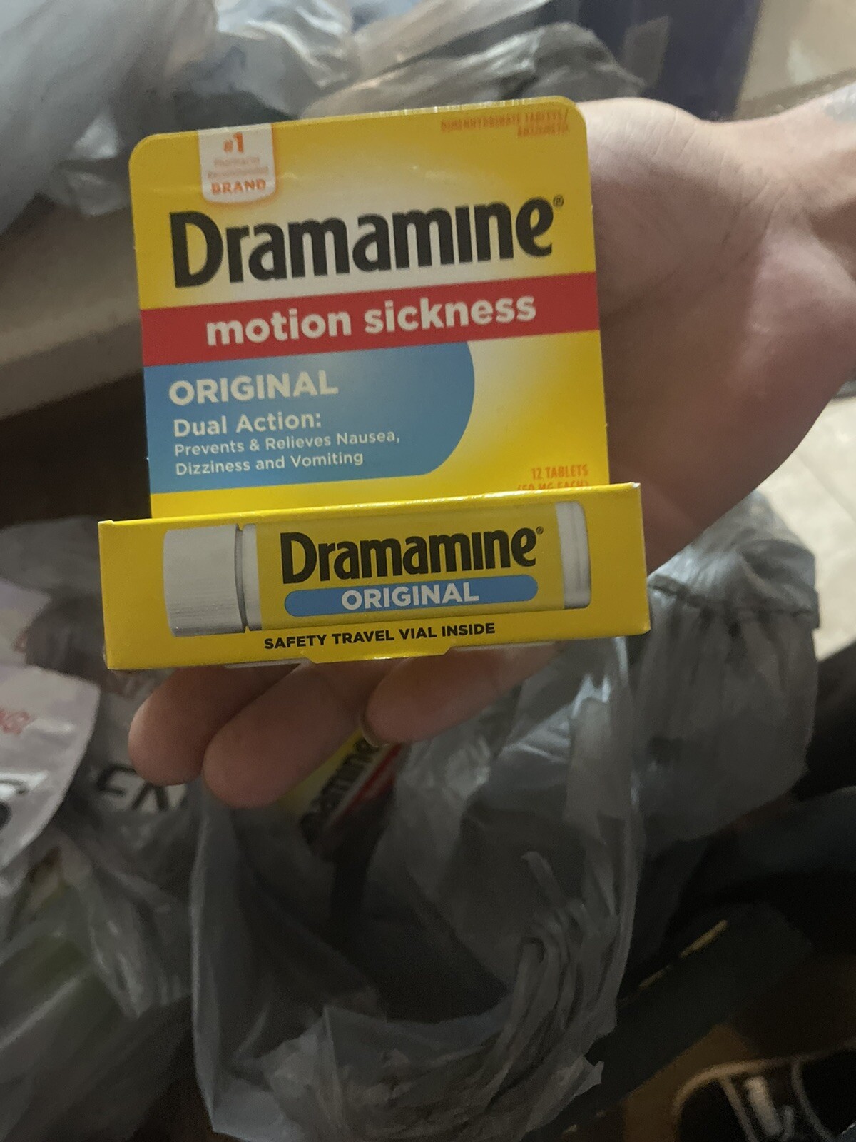 Dramamine Motion Sickness Relief, 50 mg Original Formula, 12 Tablets 08 ...