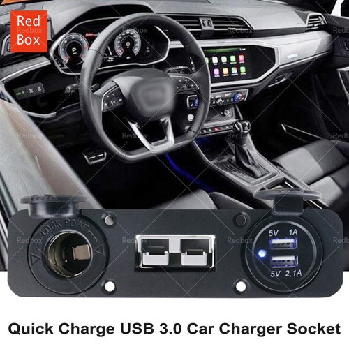 50 Amp Anderson Plug USB 3.0 Cigarette Socket Flush Mount Recessed ...