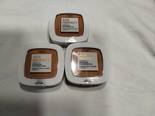 3 L'OREAL AGE PERFECT CREAMY POWDER FOUNDATION 350 CLASSIC TAN ...