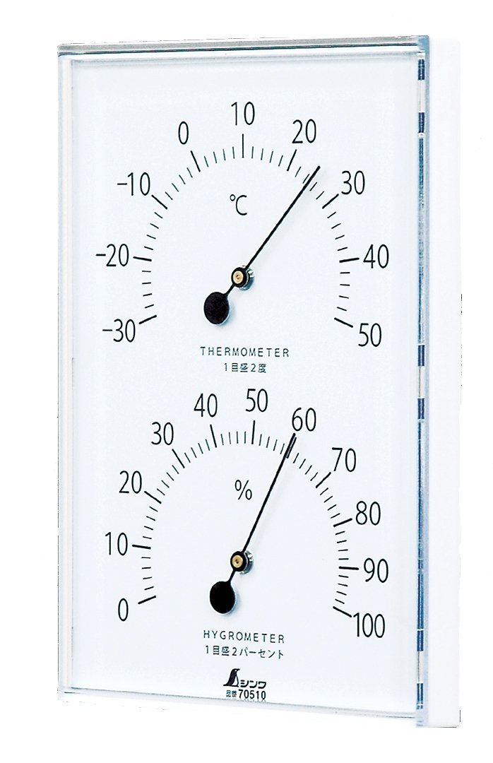 SHINWA Japan Thermometer Temperature Hygrometer White W-1 70510 | eBay