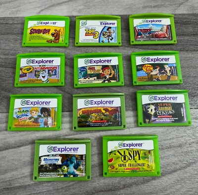 LEAPFROG EXPLORER GAMES LOT CARS TOY STORY PIXAR SCOOBY DOO MONSTER ...