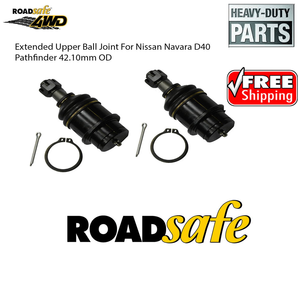 Pair of Roadsafe 4WD Extended Upper Ball Joint fits Nissan Navara D40 ...