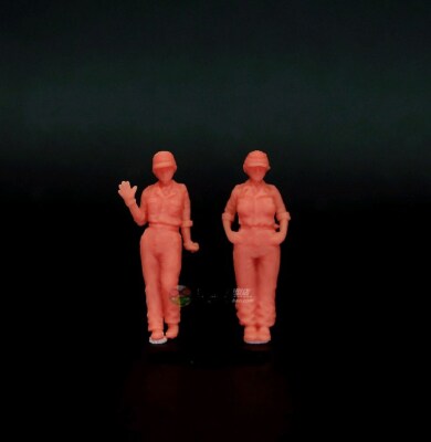 1/72 World War II German Female Tankers Resin 2Pcs Soldier 3D Printed ...