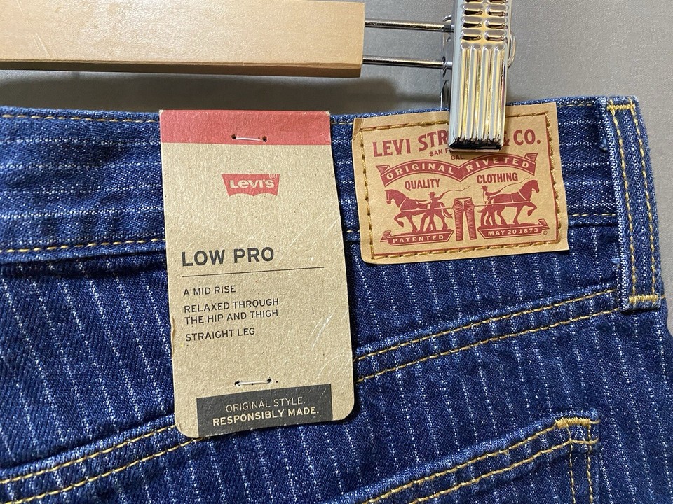 NWT Levi's Low Pro Women Mid-Rise Straight Leg Jeans Size W30 L30 Blue ...