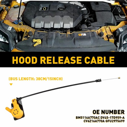 Hood Latch Release Pull Handle Cable Lever For 2012 2013 2014-2018 Ford ...