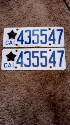 1919 Sheriff Pair Porcelain License Plate | eBay
