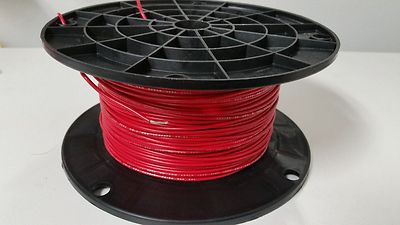 25 FT UL1007 20 AWG RED Hook Up Lead Primary Wire TINNED Stranded 300V ...