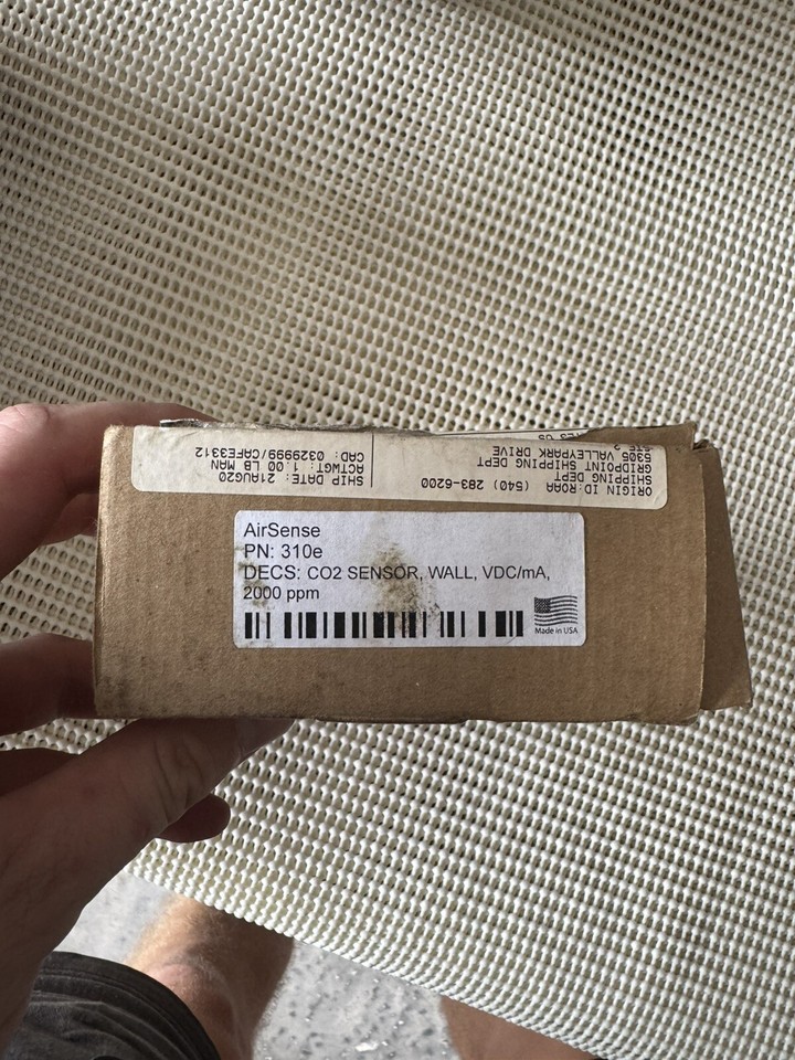 Digital Control Systems AirSense 310e Carbon dioxide Sensor 20-28VAC 18 ...