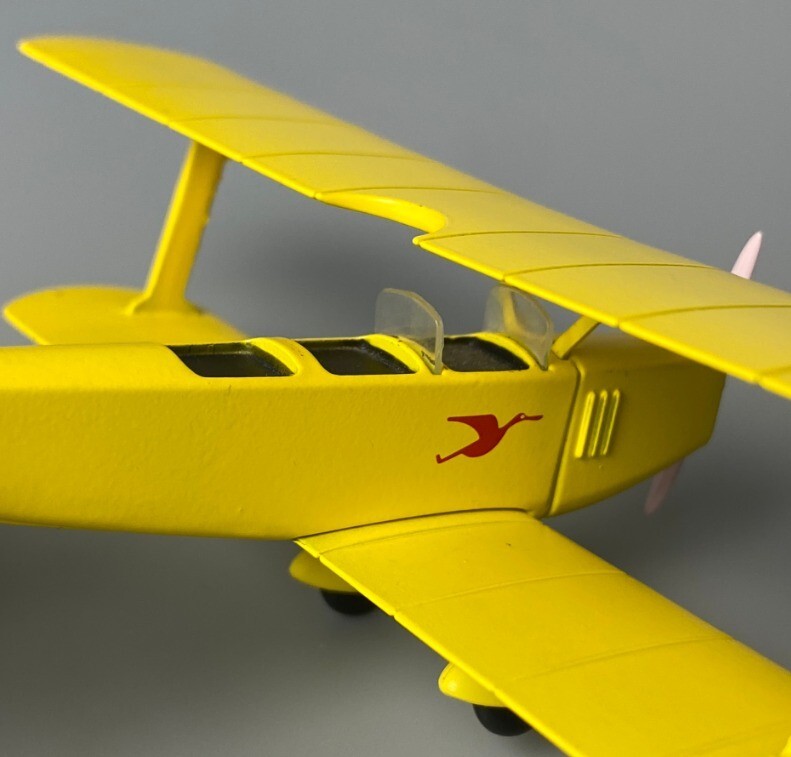 HERGE TINTIN Airplane #06 Tintin in Congo Biplane Yellow Aircraft ...