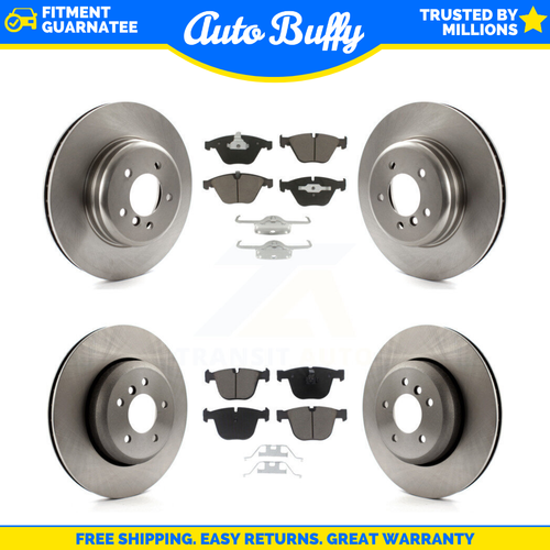 [Front+Rear] Disc Brake Rotors Ceramic Pad Kit For BMW 650i 535i 550i ...