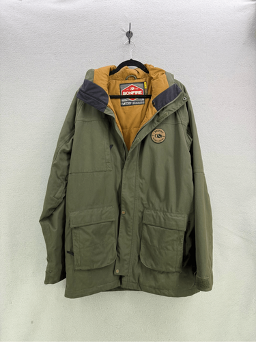 Bonfire Mens Green Hooded Brigade Snowboard Skiing Jacket Coat Size ...