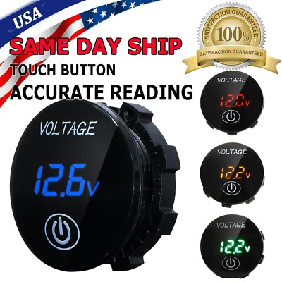 DC 12V-24V LED Panel Digital Voltage Volt Meter Display Voltmeter ...