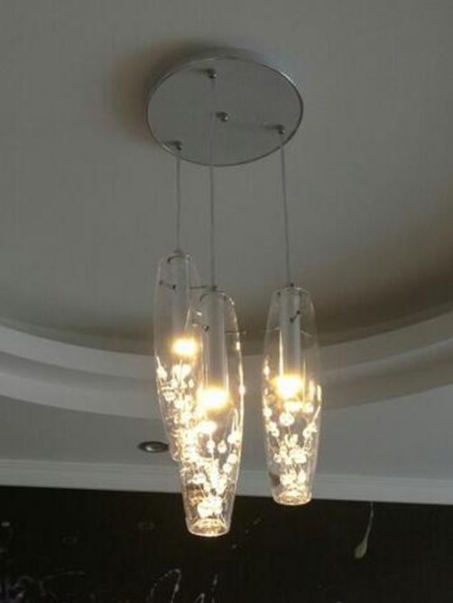 Modern LED Crystal Long Glass Ceiling Light Pendant Lamp C 10 | eBay