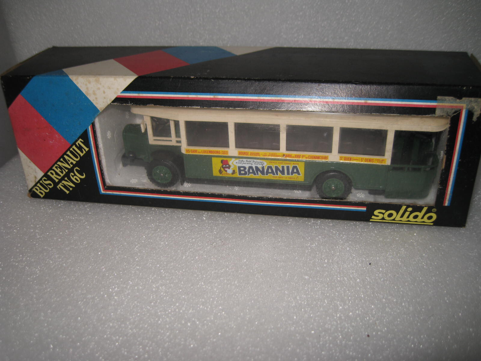 1/43 ? SOLIDO BUS RENAULT TN6C BUS PARISIEN BANANIA GREEN / CREAM OLD ...