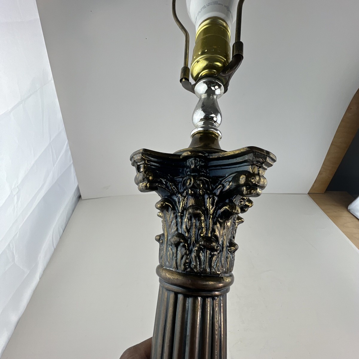 Greek Marble Column Lamps Close Up Greek Columns Stock Illustrations