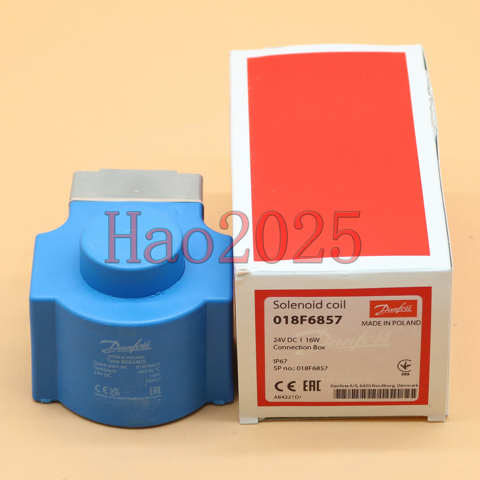 018F6857 For Danfoss New Solenoid valve coil Free Shipping ...