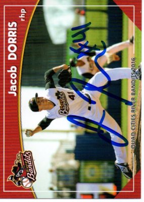 Jacob Dorris 2016 Quad Cities River Bandits Signed Card | eBay