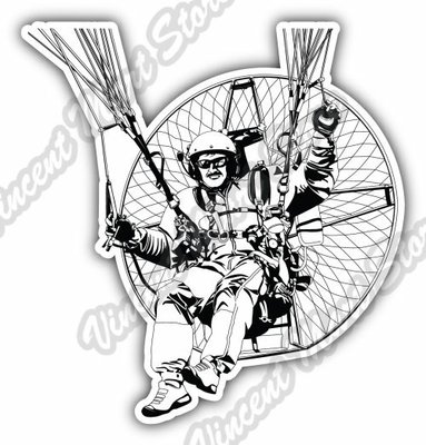 Paragliding Parachutist Paragliding Car Bumper Window Vinyl Sticker ...
