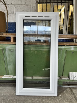 UPVC WINDOW DOUBLE GLAZED, NEW, WHITE 665mm Wide, 1310mm Height, (W210 ...