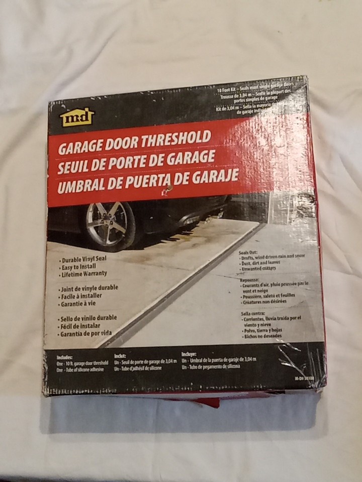 M-D Building Garage Door Threshold Kit Hardware Accessory 10' Gray ...
