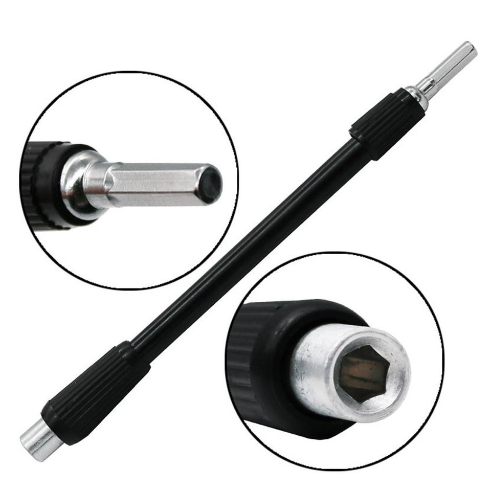 3 Pcs Flexible Drill Extension Shaft Connect Drive Bit Extensions ...