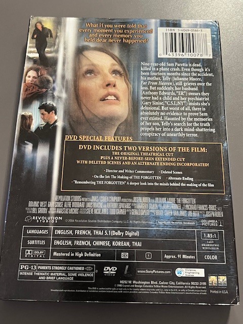 The Forgotten (DVD, 2004) W/ Slipcover, Julianne Moore | eBay