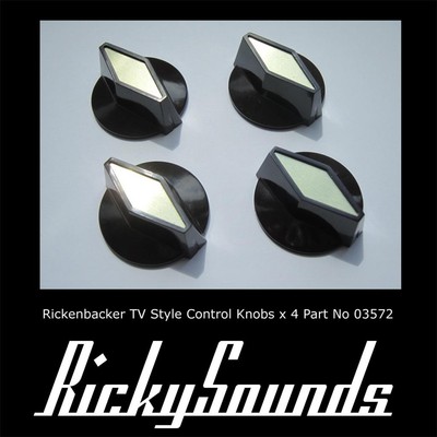 TV/Cooker Style Control Knobs For Rickenbacker Guitar - 4 Piece Set ...
