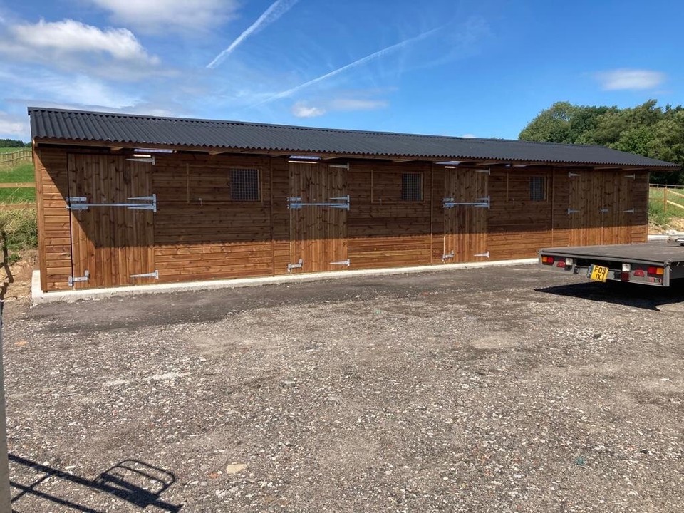 36 X 12 Mobile Stable 12’ tack room Static Mobile Stables Wooden Timber ...