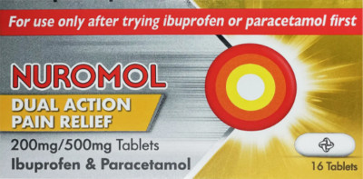 Nuromol 200mg/500mg - Ibuprofen/Paracetamol - 12 Tablets - | eBay UK