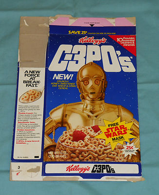 vintage Kellogg's C-3PO's CEREAL BOX (C-3PO mask on back) Star Wars | eBay