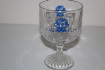 Vintage Beer Glass Goblet 1970s Pabst Blue Ribbon Beer | eBay