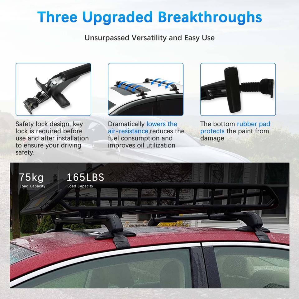 43.3" For Mitsubishi Lancer Car Top Roof Rack Luggage Carrier Cross Bar ...