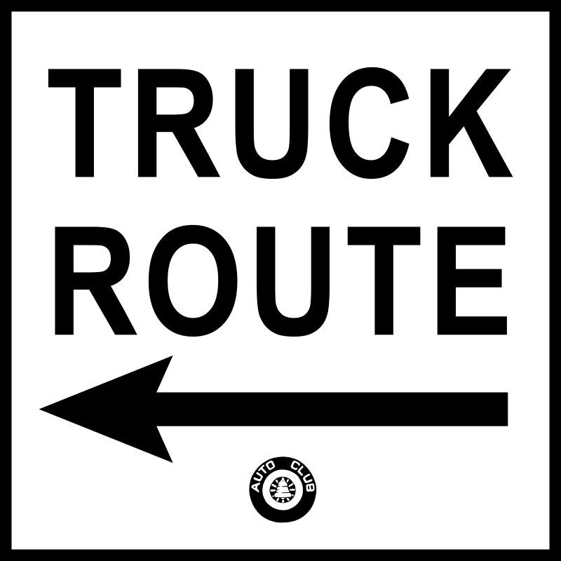 TRUCK ROUTE to the Left NEW Metal Sign 40" Square USA STEEL | eBay