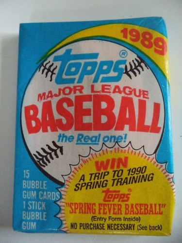 5 Packs - TOPPS 1989 Baseball Cards & Bubble Gum! - Full Unopened Packs ...