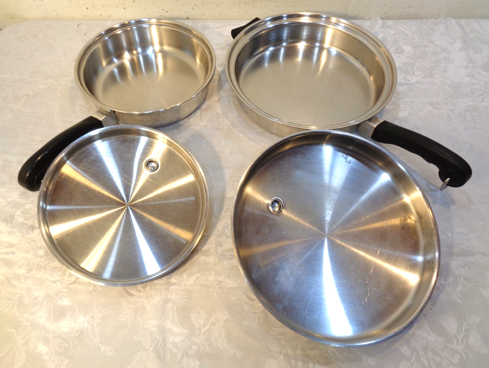 Huge VTG 32 Piece Saladmaster 18-8 Tri Clad Cookware Set Electric ...