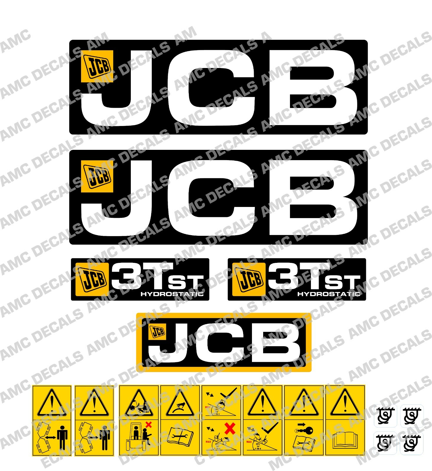 JCB 3T ST AND 3T FT DUMPER DECAL STICKER SET | eBay