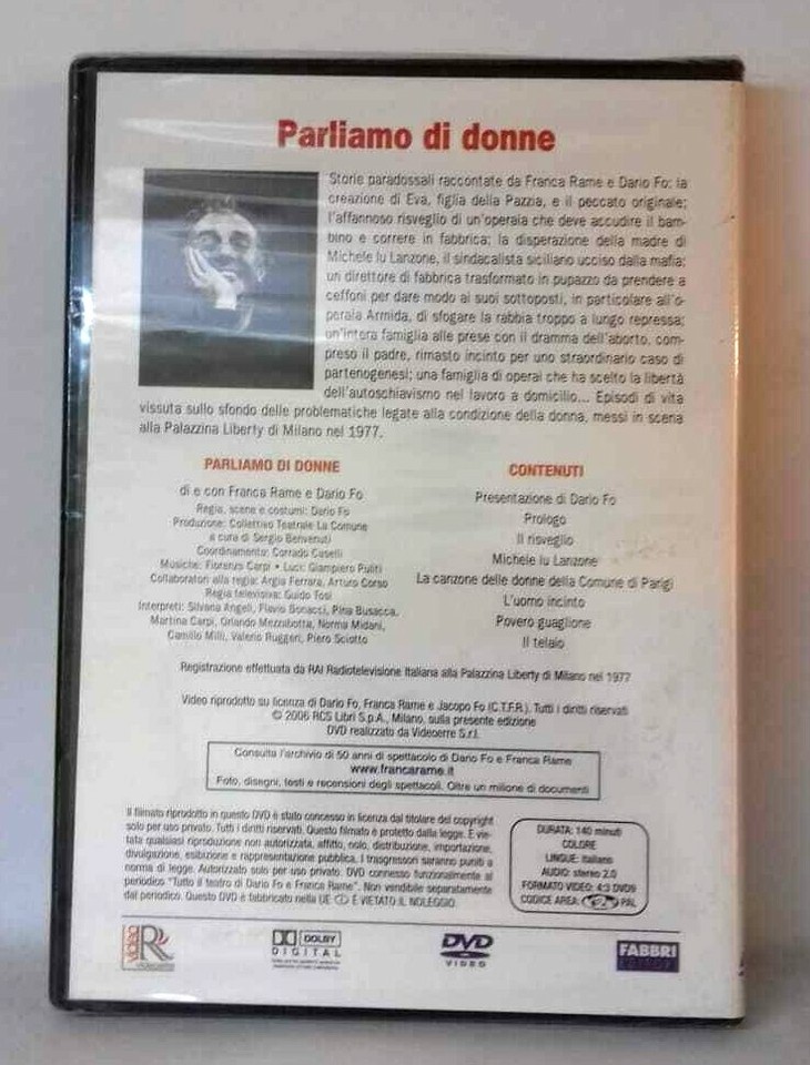 Dario Fo And Franca Rame - Let's Talk About Women (DVD) Sealed | eBay