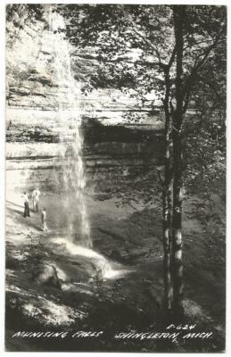 Shingleton Michigan MI ~ Munising Falls RPPC Real Photo Postcard 1940's ...