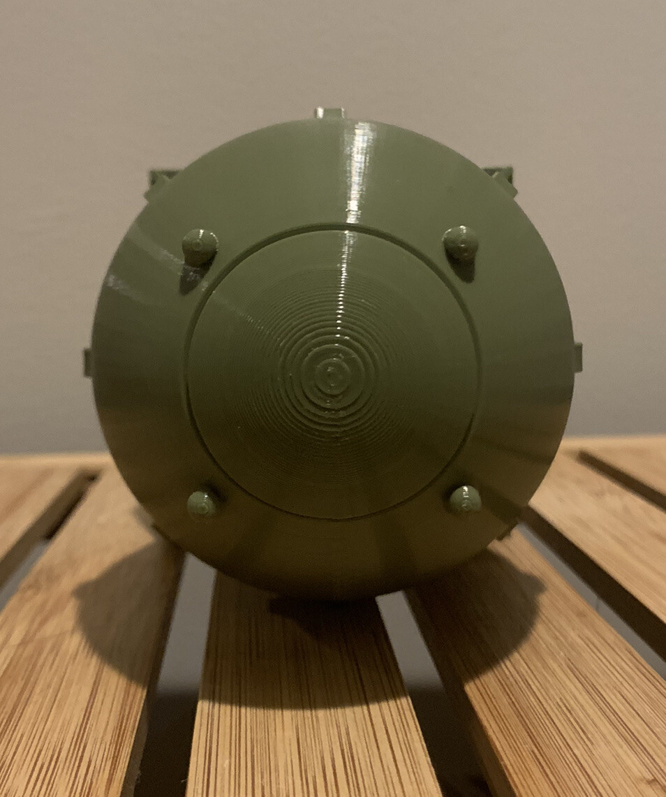 Fat Man MK-3 Atom Bomb Model 3D Printed 1/20 Scale - WW2 US Military ...