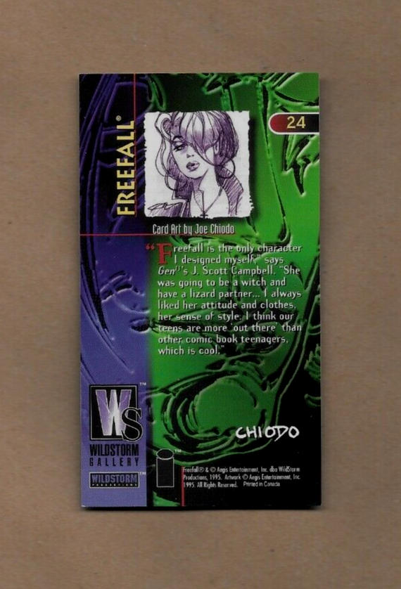 1995 Wildstorm Gallery Freefall Card #24 COOL Joe Chiodo Art! NM/MT | eBay