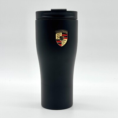 Porsche Thermal Mug Matte Black | 450ml (15 fl oz) Stainless Steel ...