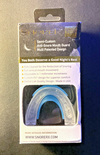 SnoreRX Plus Semi-Custom Anti Snore Mouth Guard (www.snorerx.com) Paid ...
